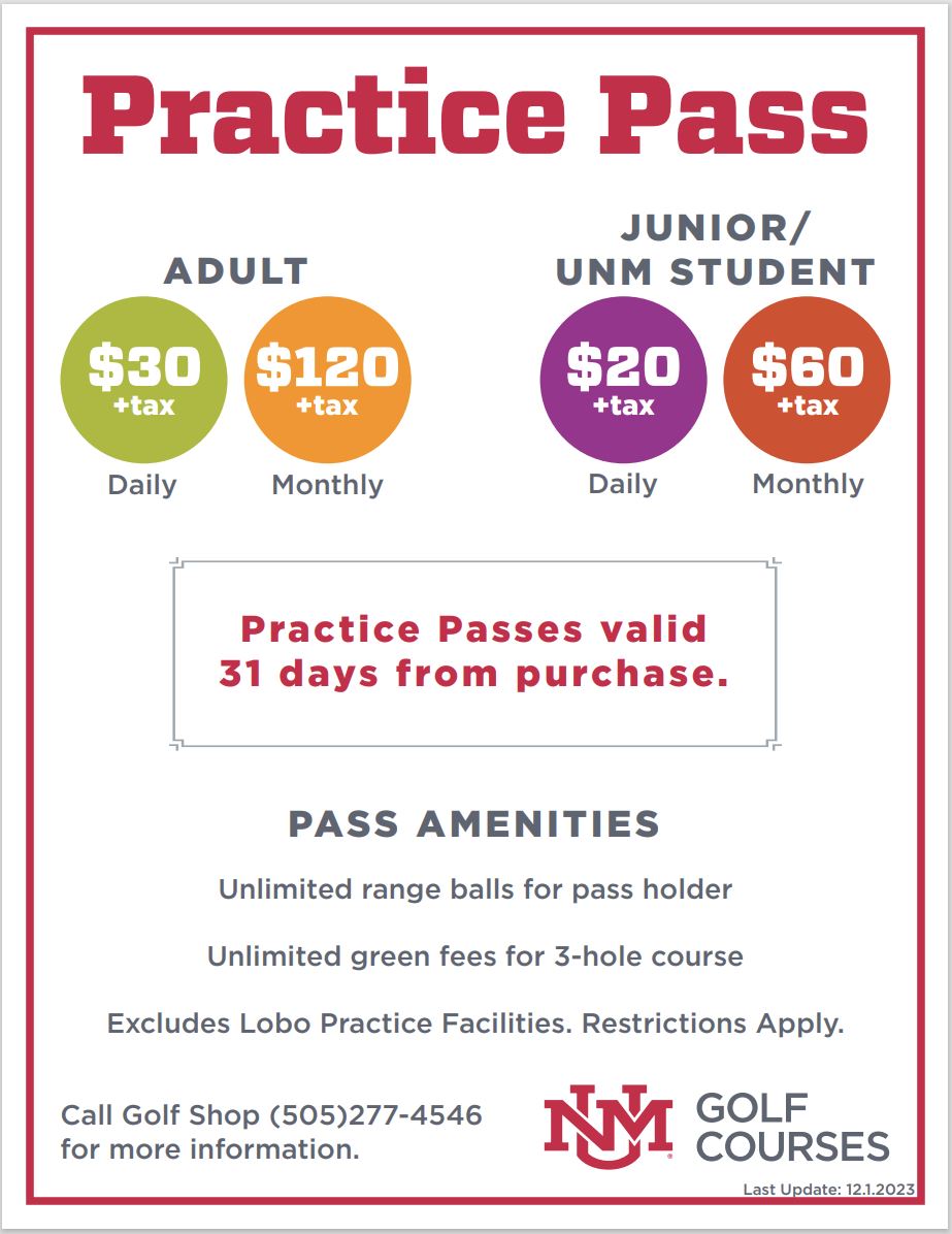 Passes – University of New Mexico Golf Course